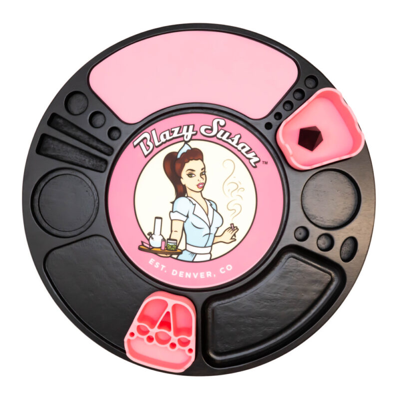 Black Blazy Susan Spinning Rolling Tray — Blazy Susan Wholesale | Blazy ...